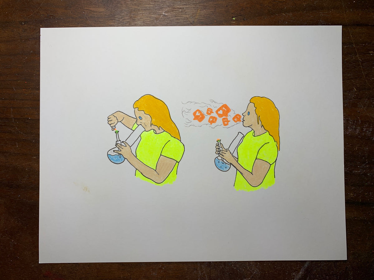 Bong Likes Original Drawing – POROUS WALKER