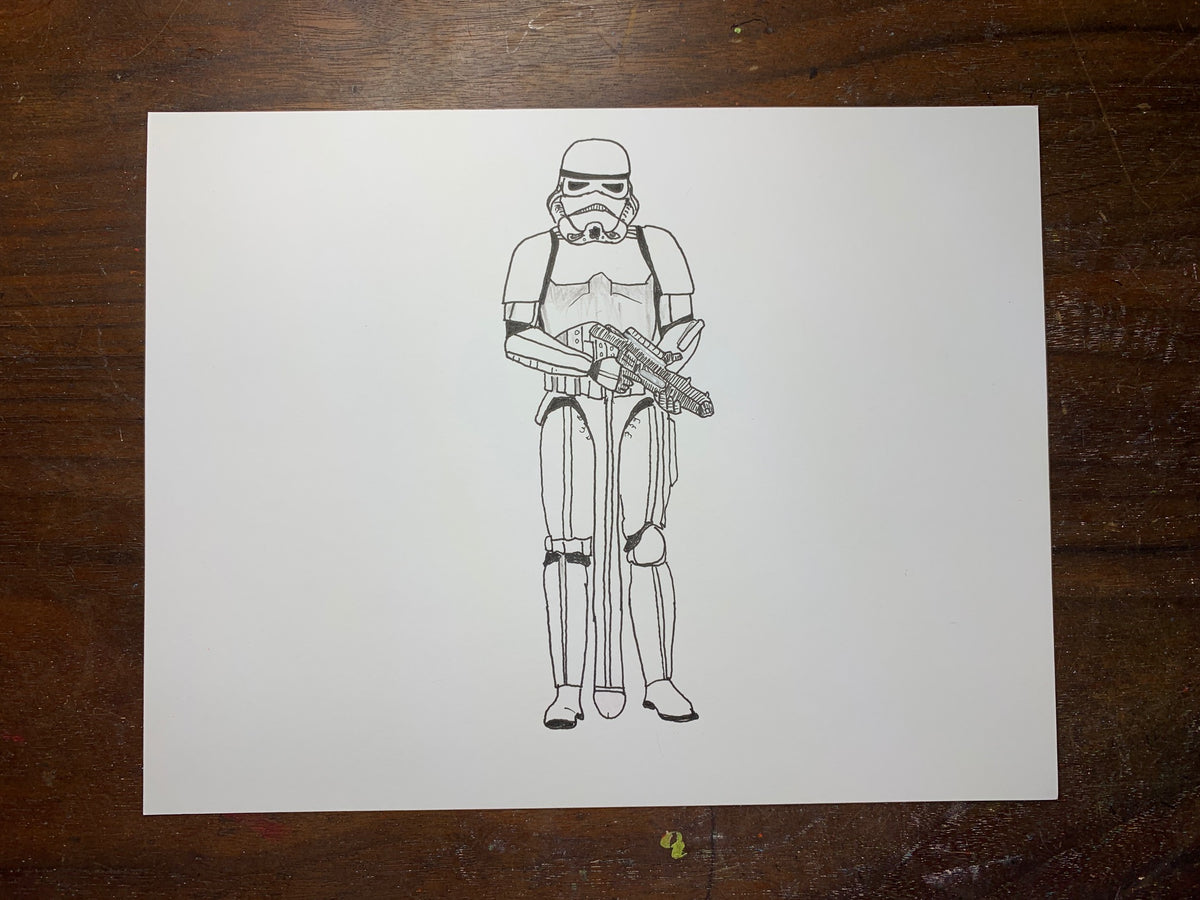 Stormtrooper Original Drawing – POROUS WALKER