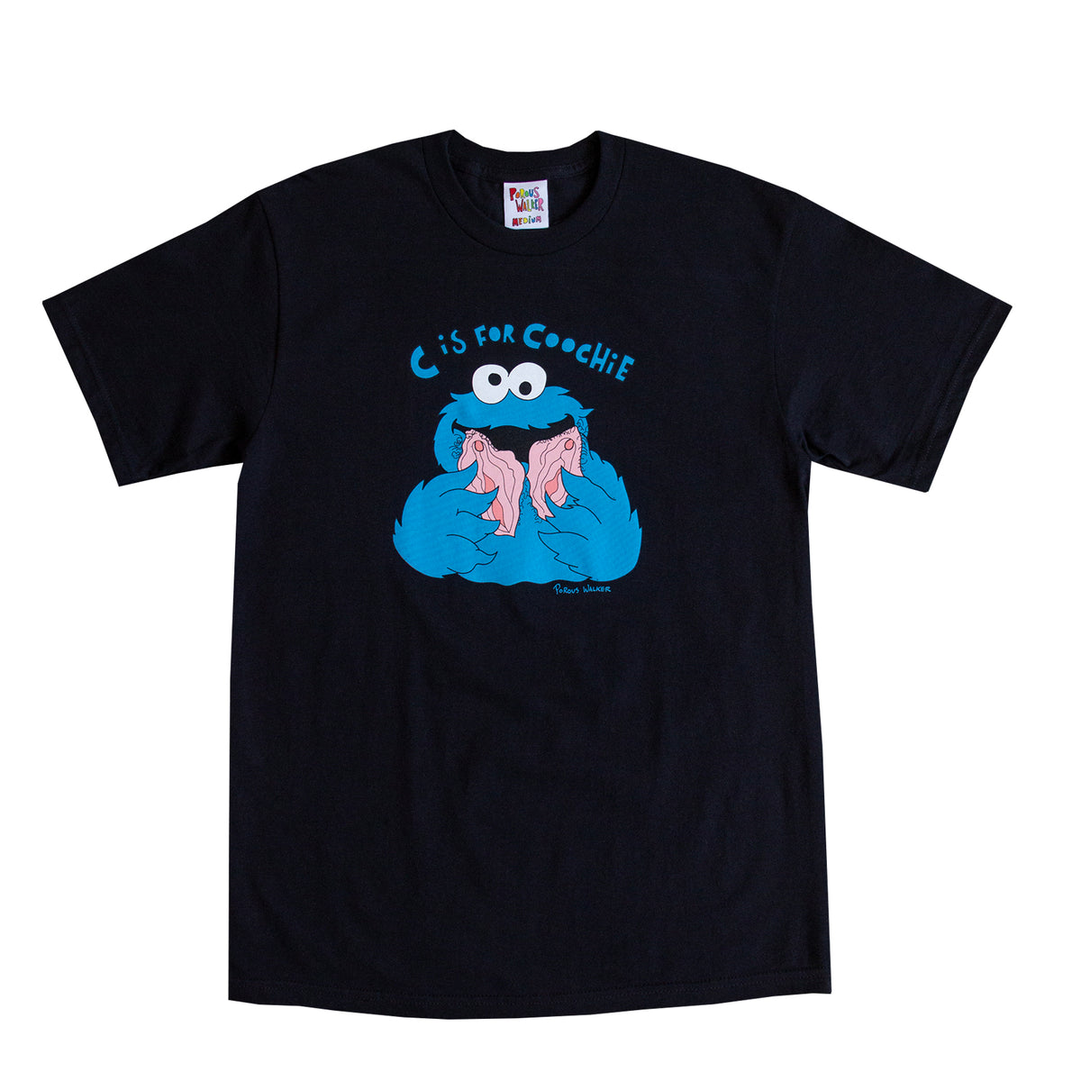 Coochie Monster Tee (Black) – POROUS WALKER