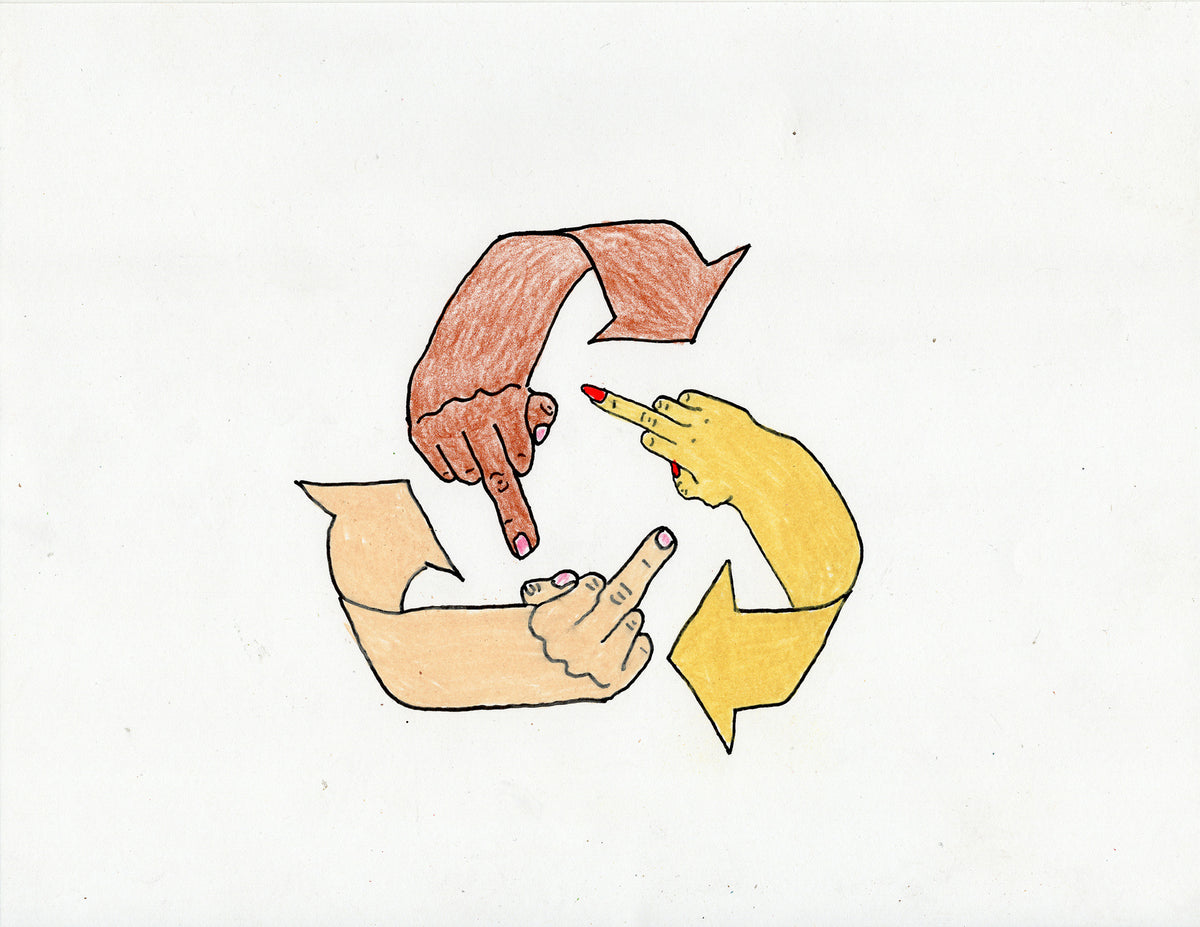 WHAT GOES AROUND COMES AROUND ORIGINAL DRAWING – POROUS WALKER