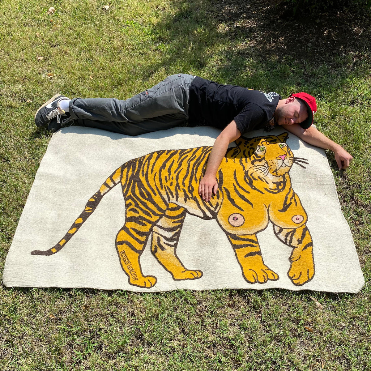 TIGER TITS 11"X14" PRINT(ENTRY TICKET TO WIN HAND KNIT RUG) – POROUS WALKER